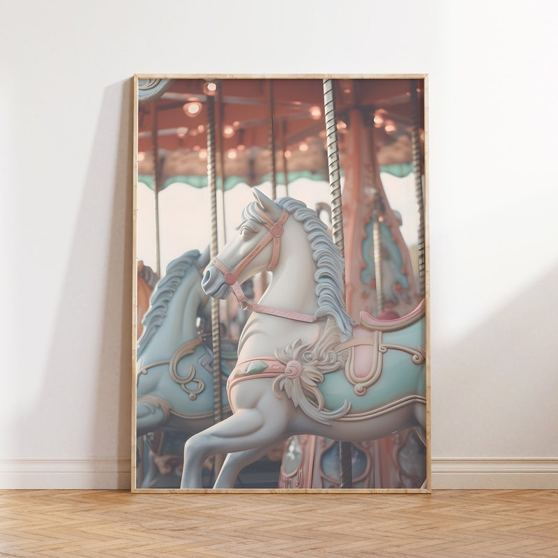 Carousel Horse Art - Etsy