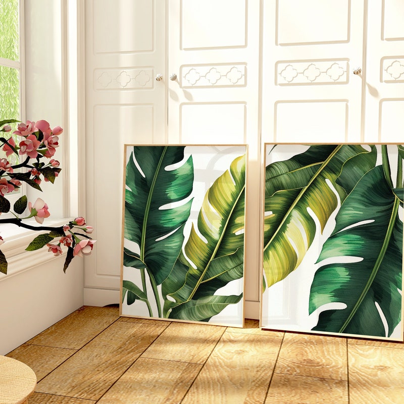 Banana Leaf Print - Etsy
