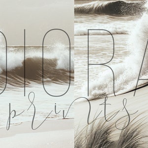 Neutral Beach Set of 2, Boho Beach Printable Wall Art, Coastal Print ...
