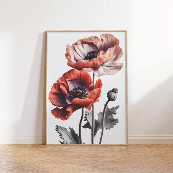 Poppy Flower Print - Etsy