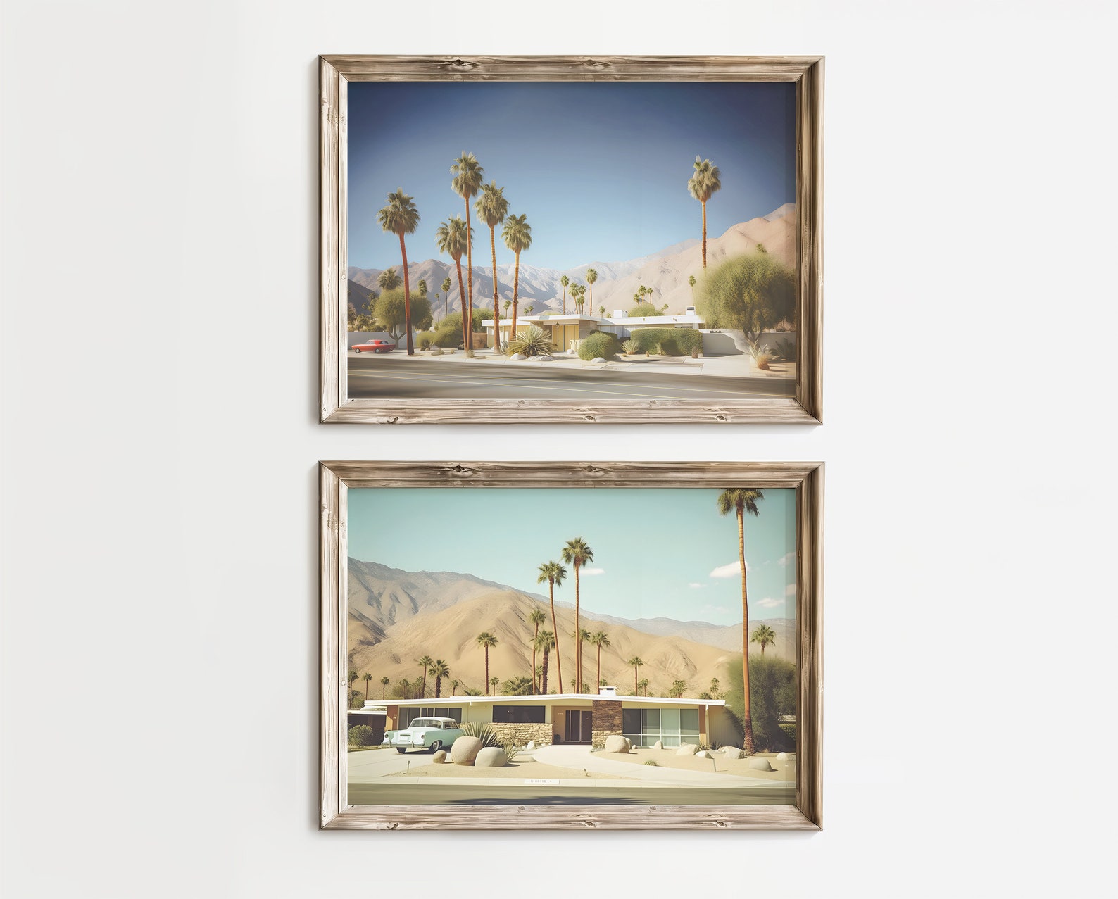 Palm Springs Gallery Wall Art, California Set of 8 Prints, Mid Century ...