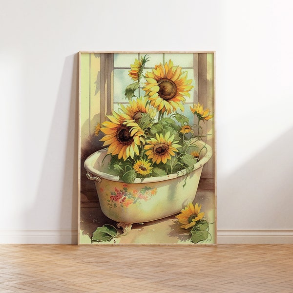 Sunflower Bathroom - Etsy