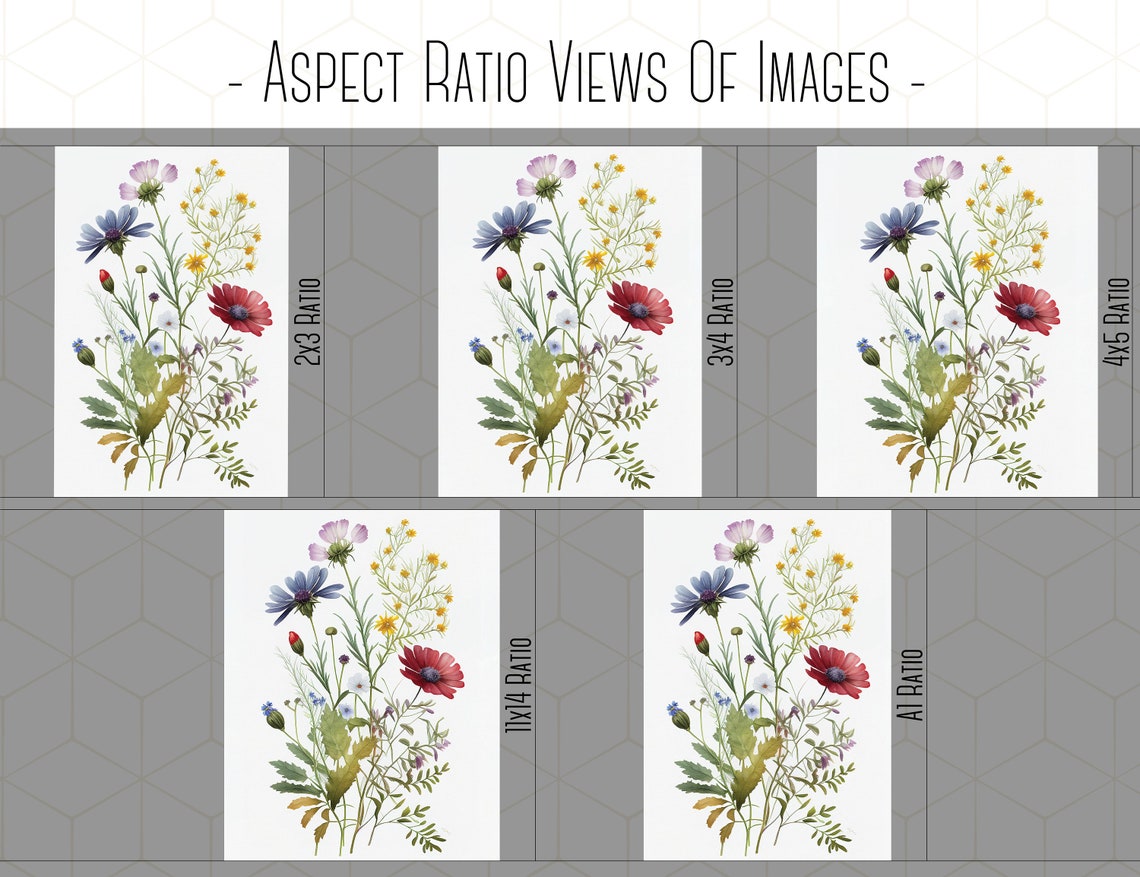 Set of 2 Wildflower Prints, Printable Wall Art, Floral Instant Art, Floral Home Decor ...