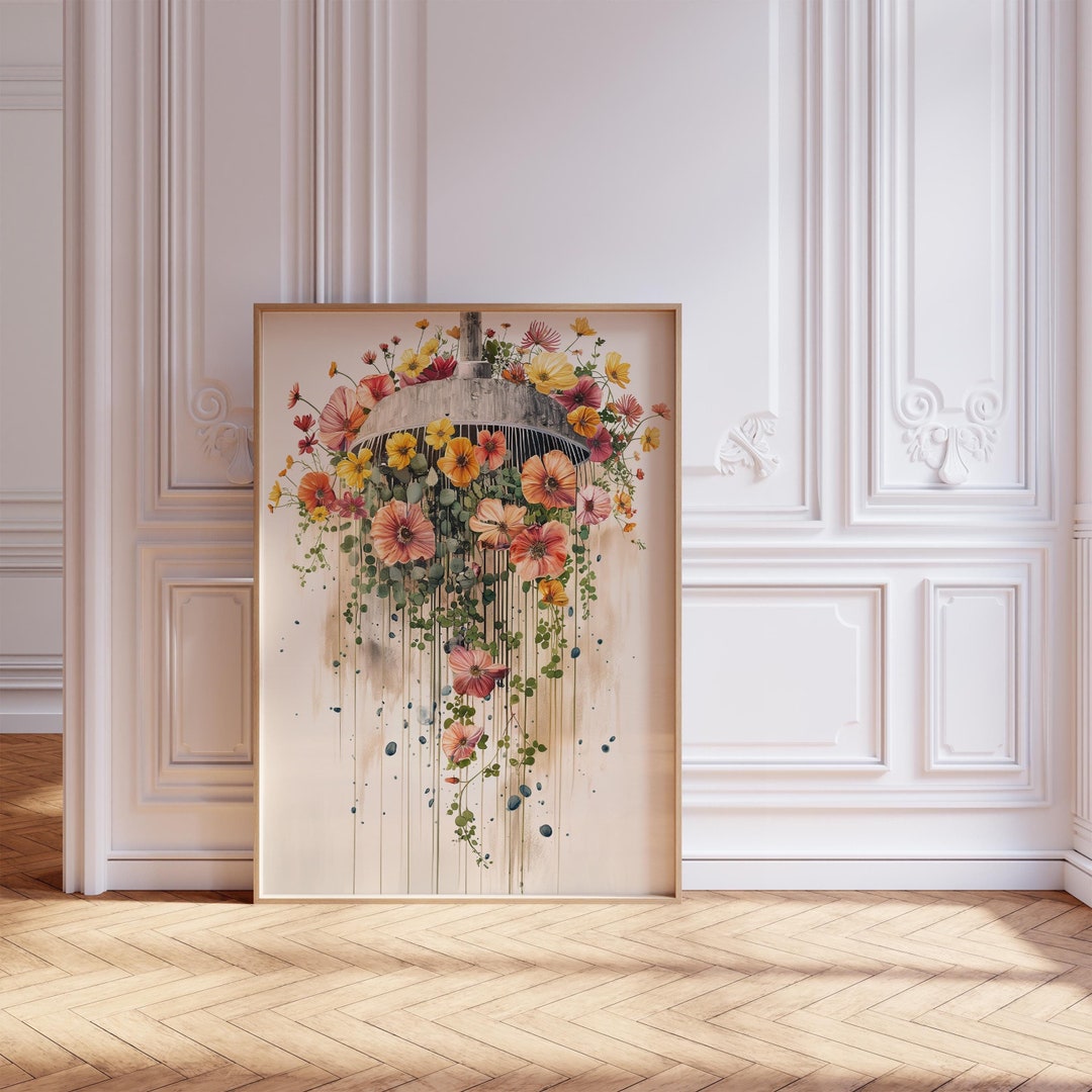 Bathroom Wall Art, Floral Bathtub Print, Pictures for Bathroom ...
