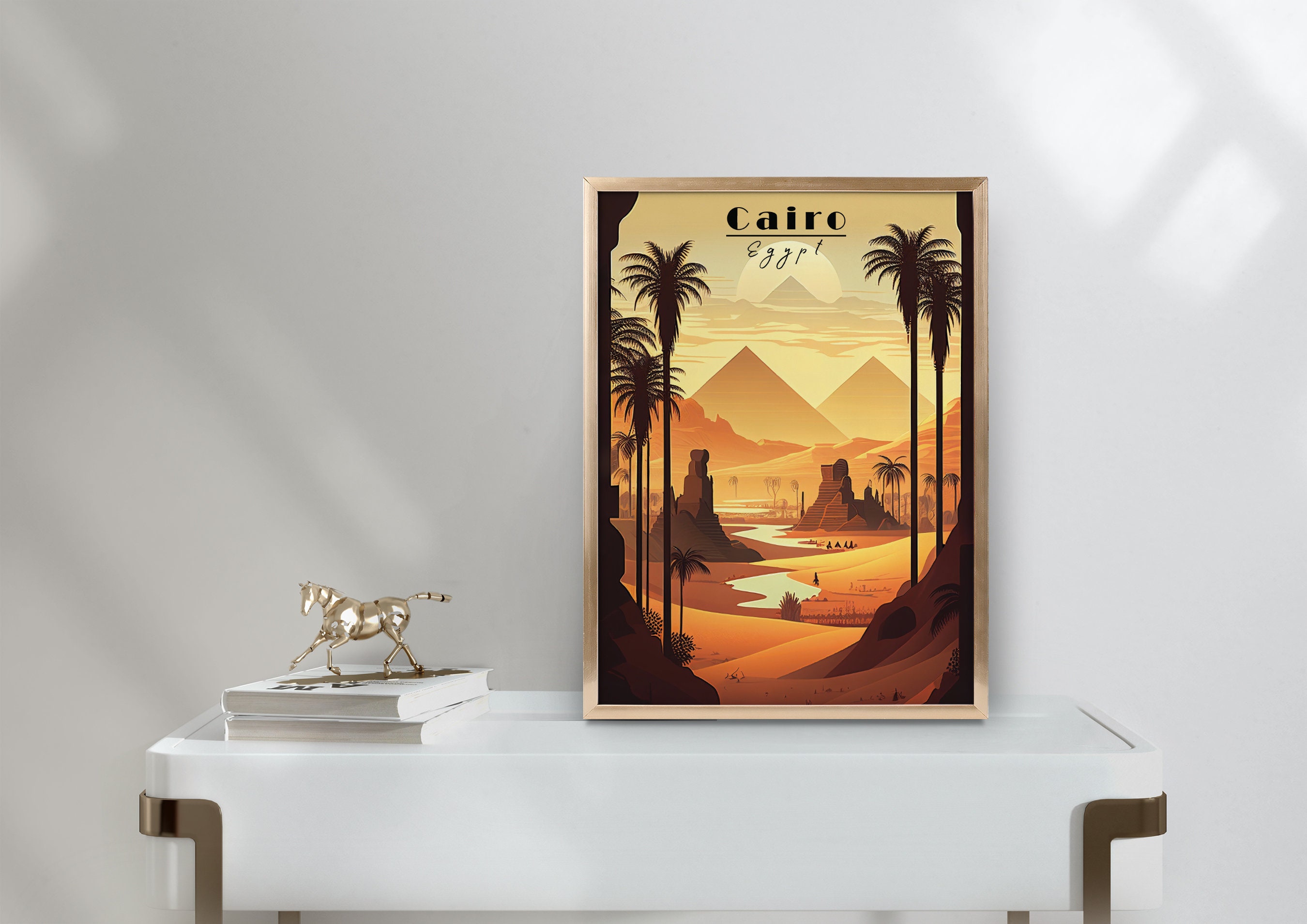Egypt Travel Poster Cairo Wall Art Print Printable Poster - Etsy