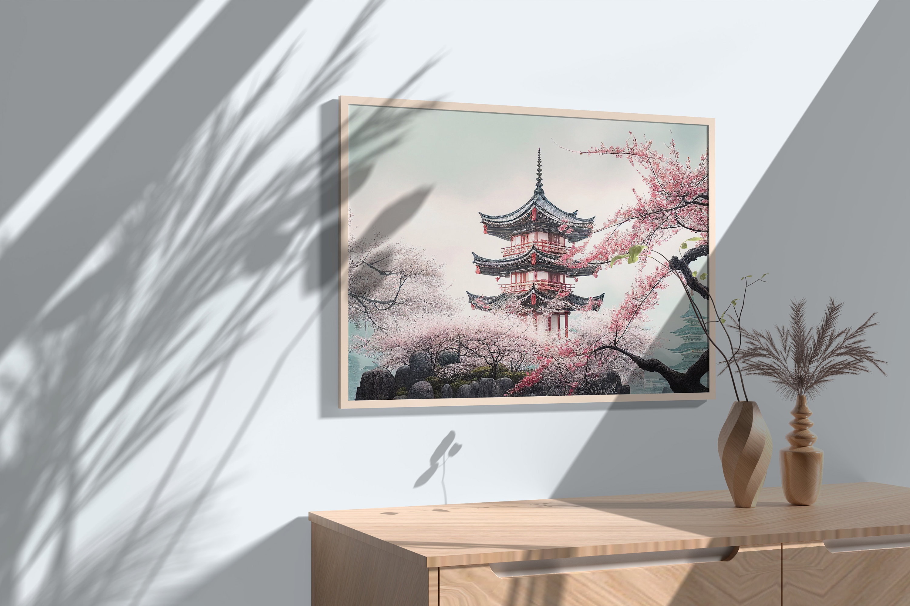 Japanese Print Cherry Blossom Art Sakura Tree Poster Cherry - Etsy