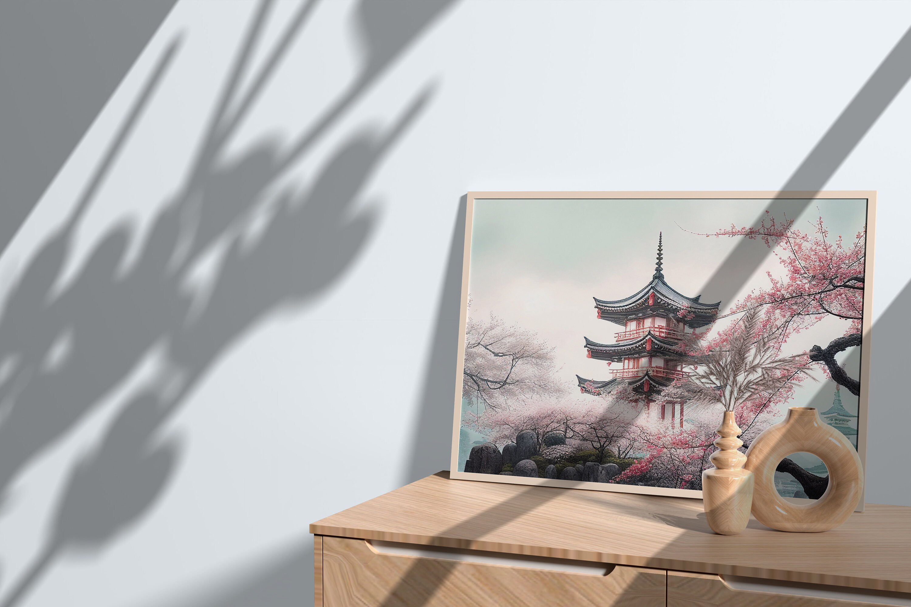 Japanese Print Cherry Blossom Art Sakura Tree Poster Cherry - Etsy