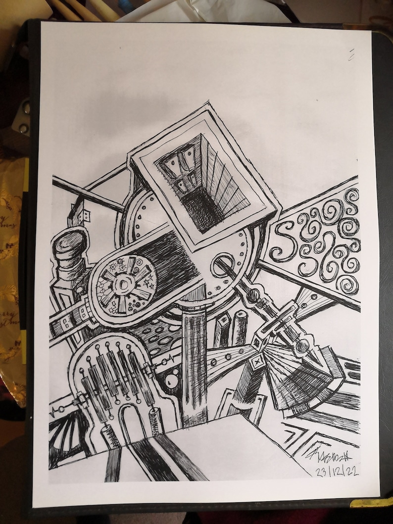 Biro A3 Hand-drawn Original Artwork Unframed - Etsy