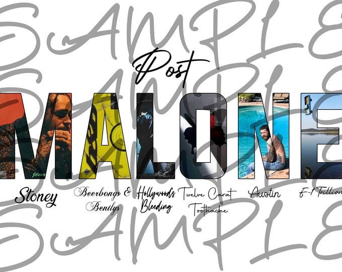 POST MALONE - Album COVER Png With Names - Etsy