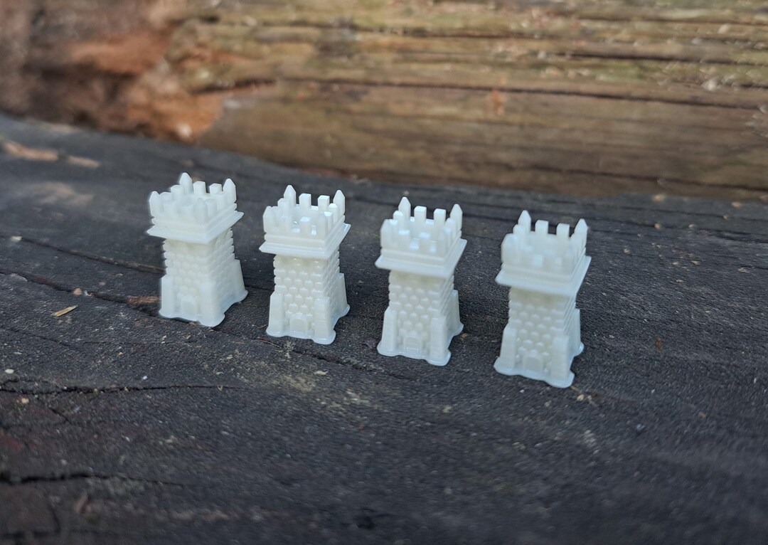 Tower Token, Game Board Token, Set of 10 Towers - Etsy