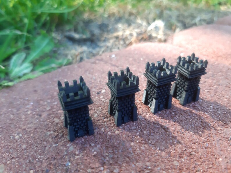 Tower Token, Game Board Token, Set of 10 Towers - Etsy