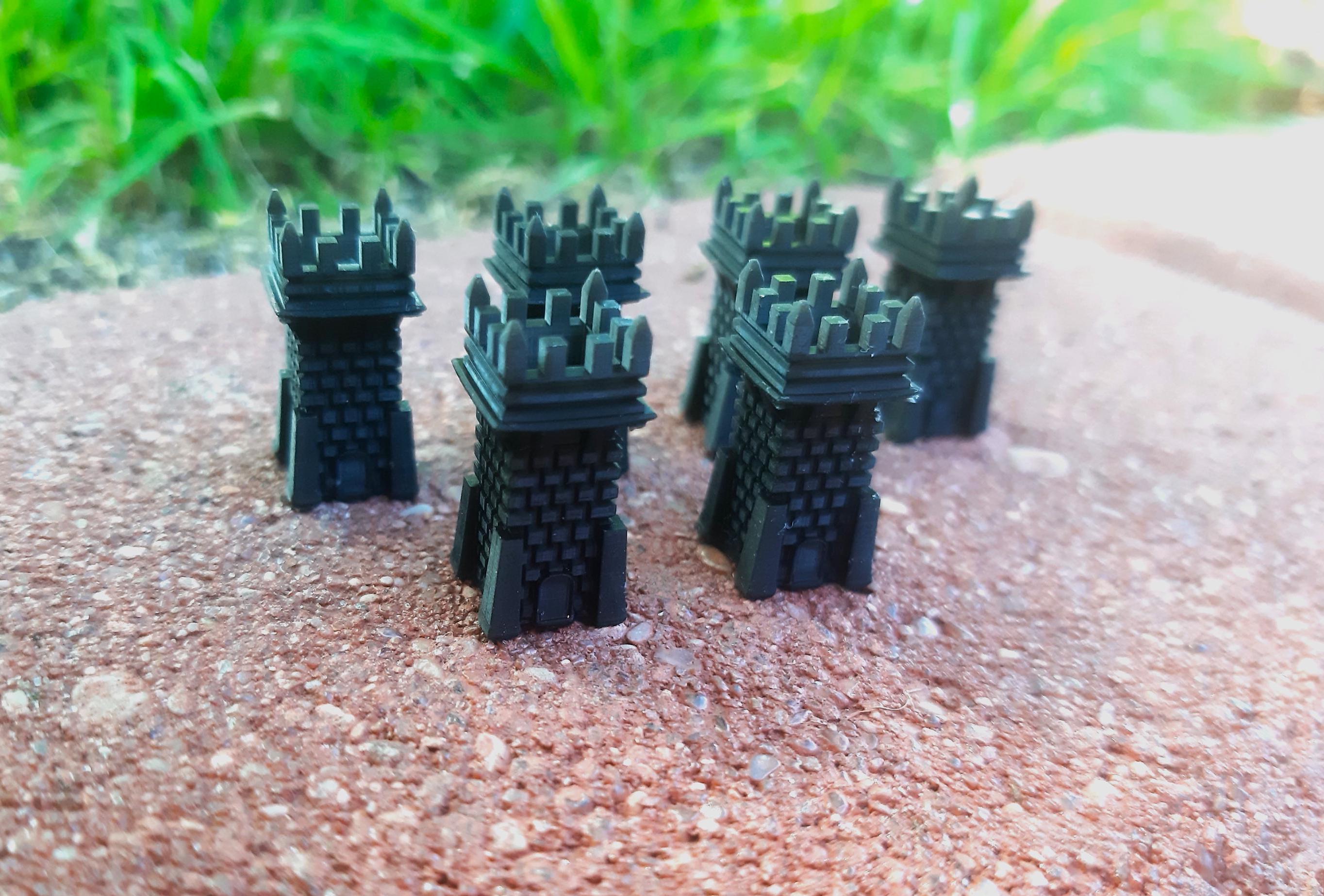 Tower Token, Game Board Token, Set of 10 Towers - Etsy