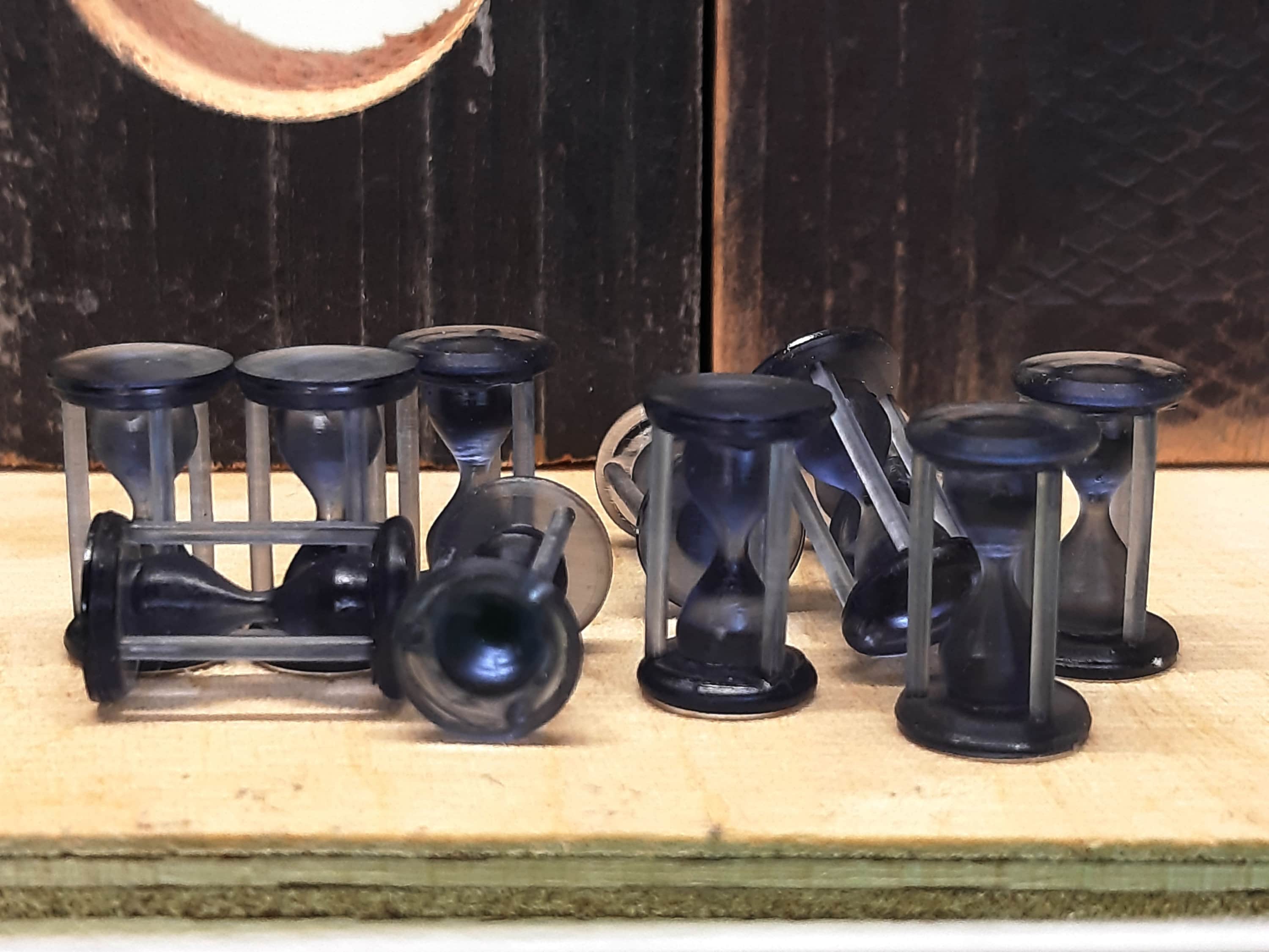 Hourglass Token, Time Token, Hourglass Pawn, Game Token. Set of 10 ...