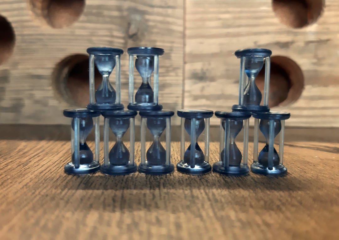 Hourglass Token, Time Token, Hourglass Pawn, Game Token. Set of 10 ...