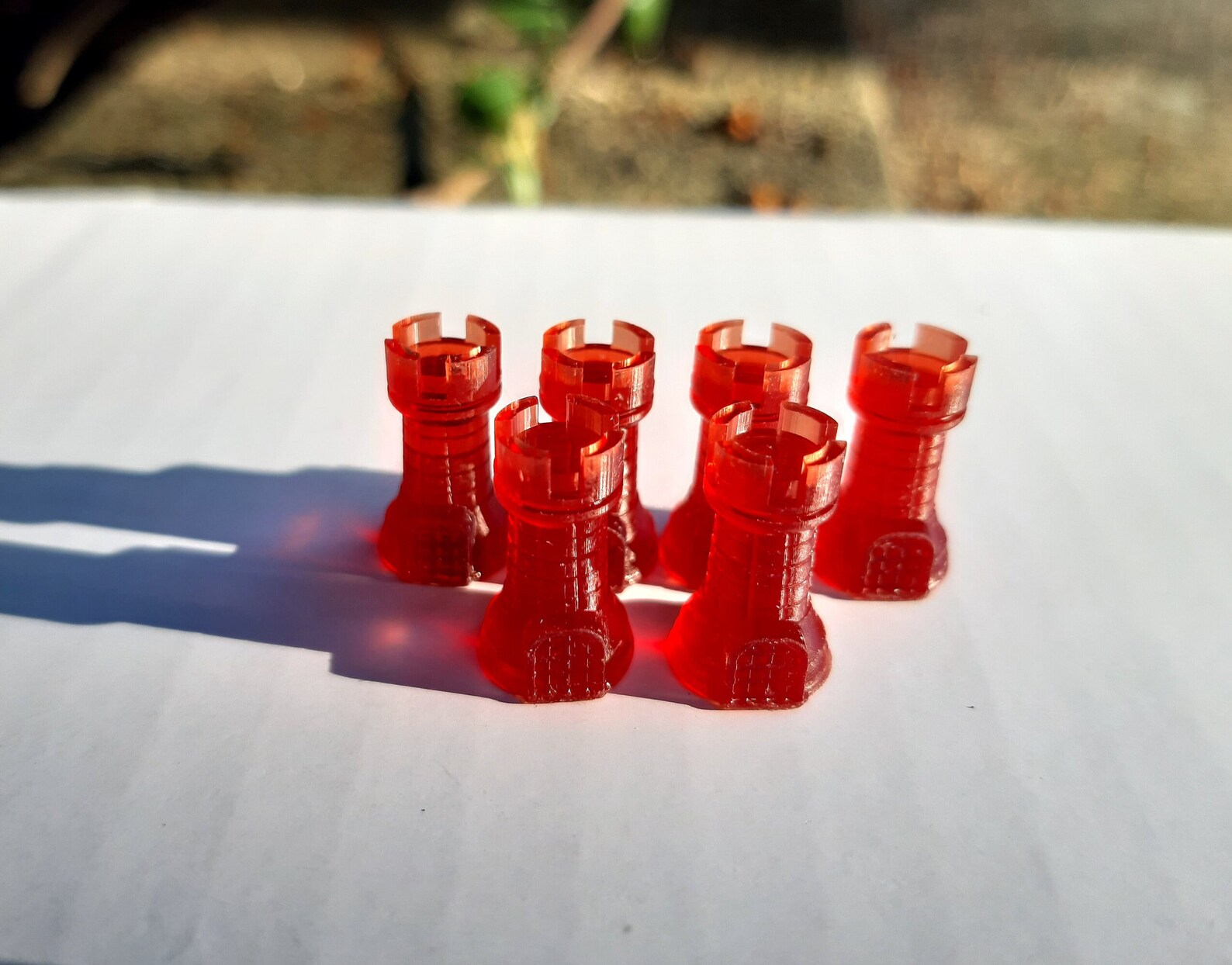 Tower Token, Game Board Token, Red Tower - Etsy