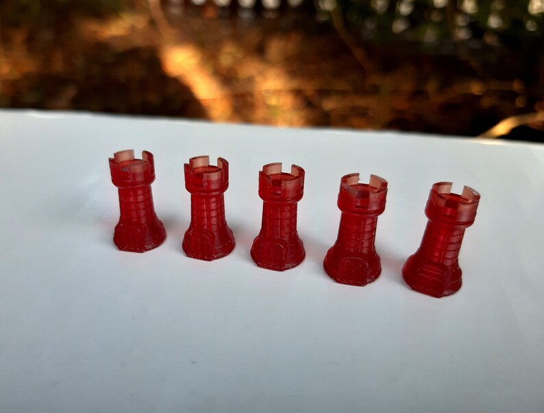 Tower Token, Game Board Token, Red Tower - Etsy