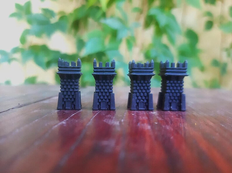 Tower Token, Game Board Token, Set of 10 Towers - Etsy