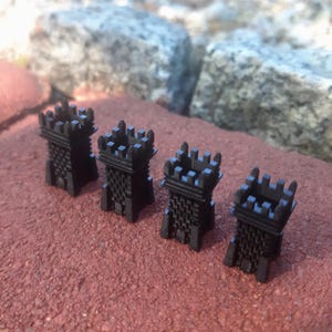 Tower Token, Game Board Token, Set of 10 Towers - Etsy