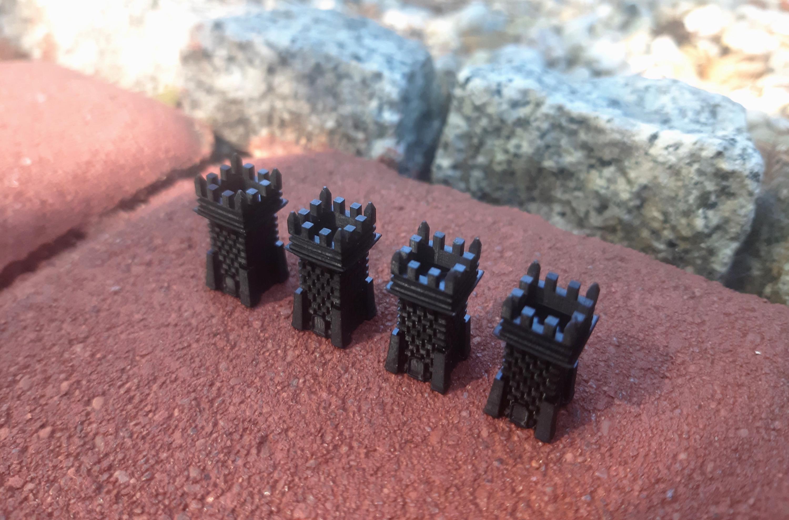 Tower Token, Game Board Token, Set of 10 Towers - Etsy