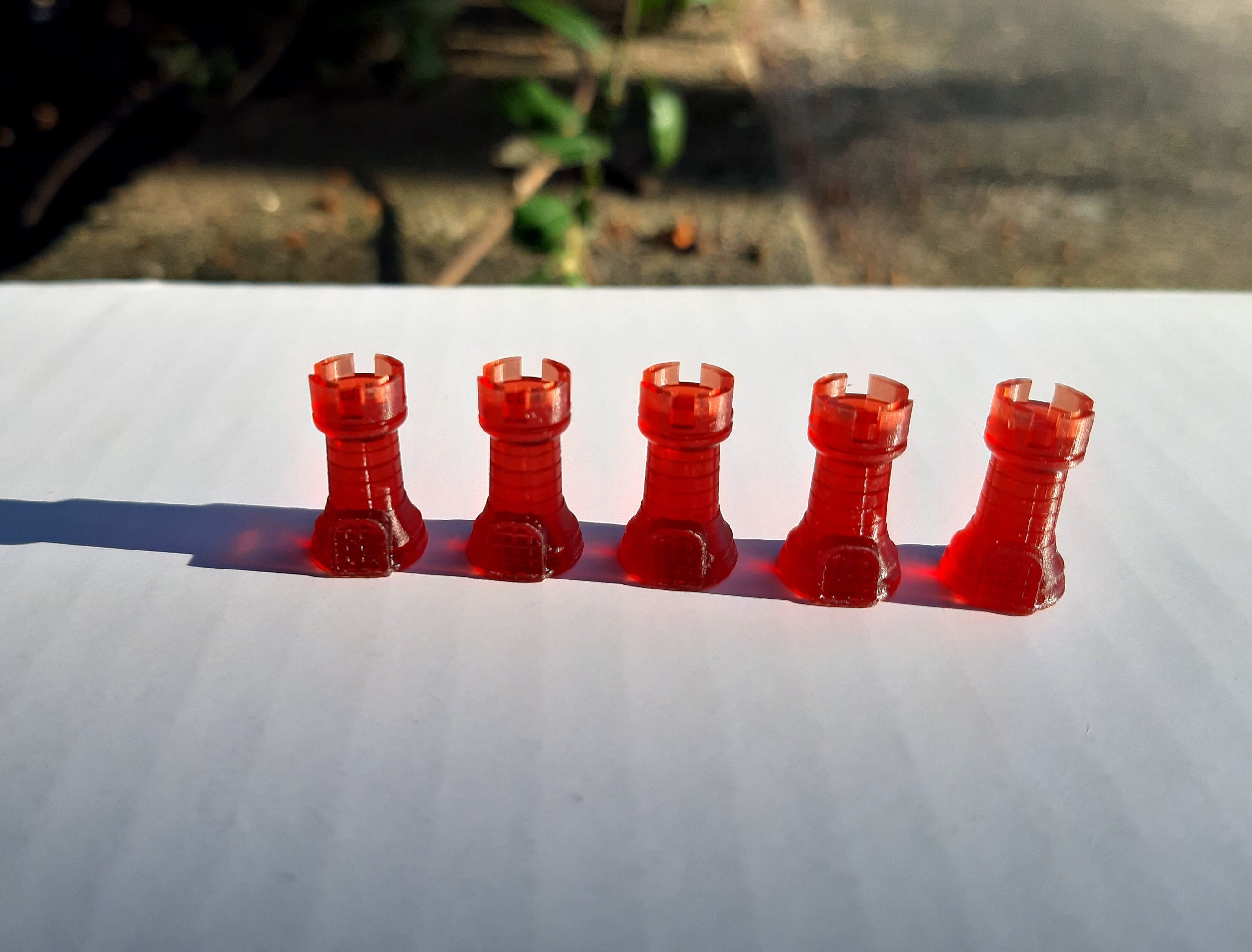 Tower Token, Game Board Token, Red Tower - Etsy