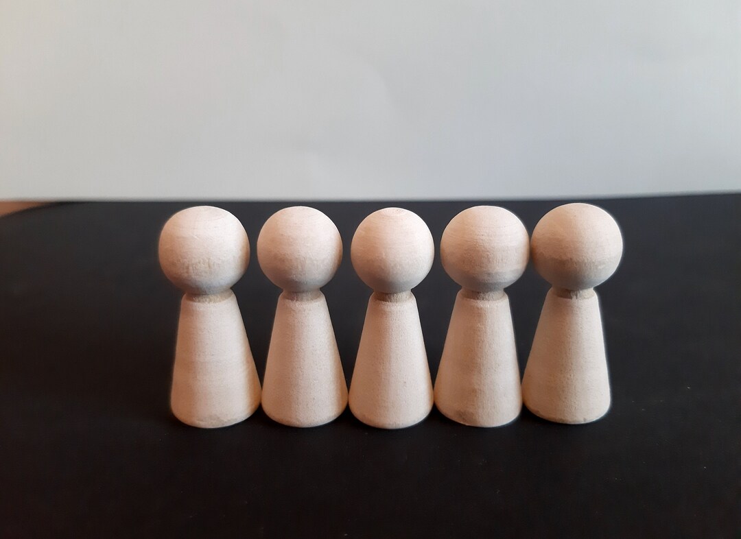 Wooden Pawns, Gameboard Tokens, Set of 5 Pawns - Etsy