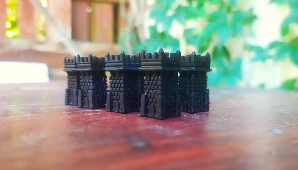 Tower Token, Game Board Token, Set of 10 Towers - Etsy