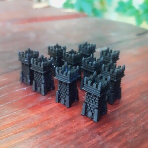 Tower Token, Game Board Token, Set of 10 Towers - Etsy