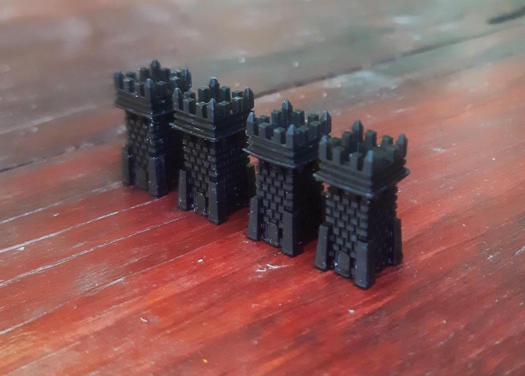 Tower Token, Game Board Token, Set of 10 Towers - Etsy