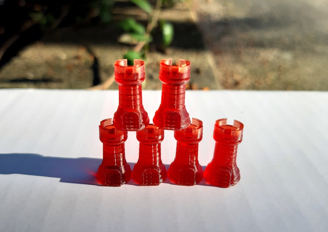 Tower Token, Game Board Token, Red Tower - Etsy