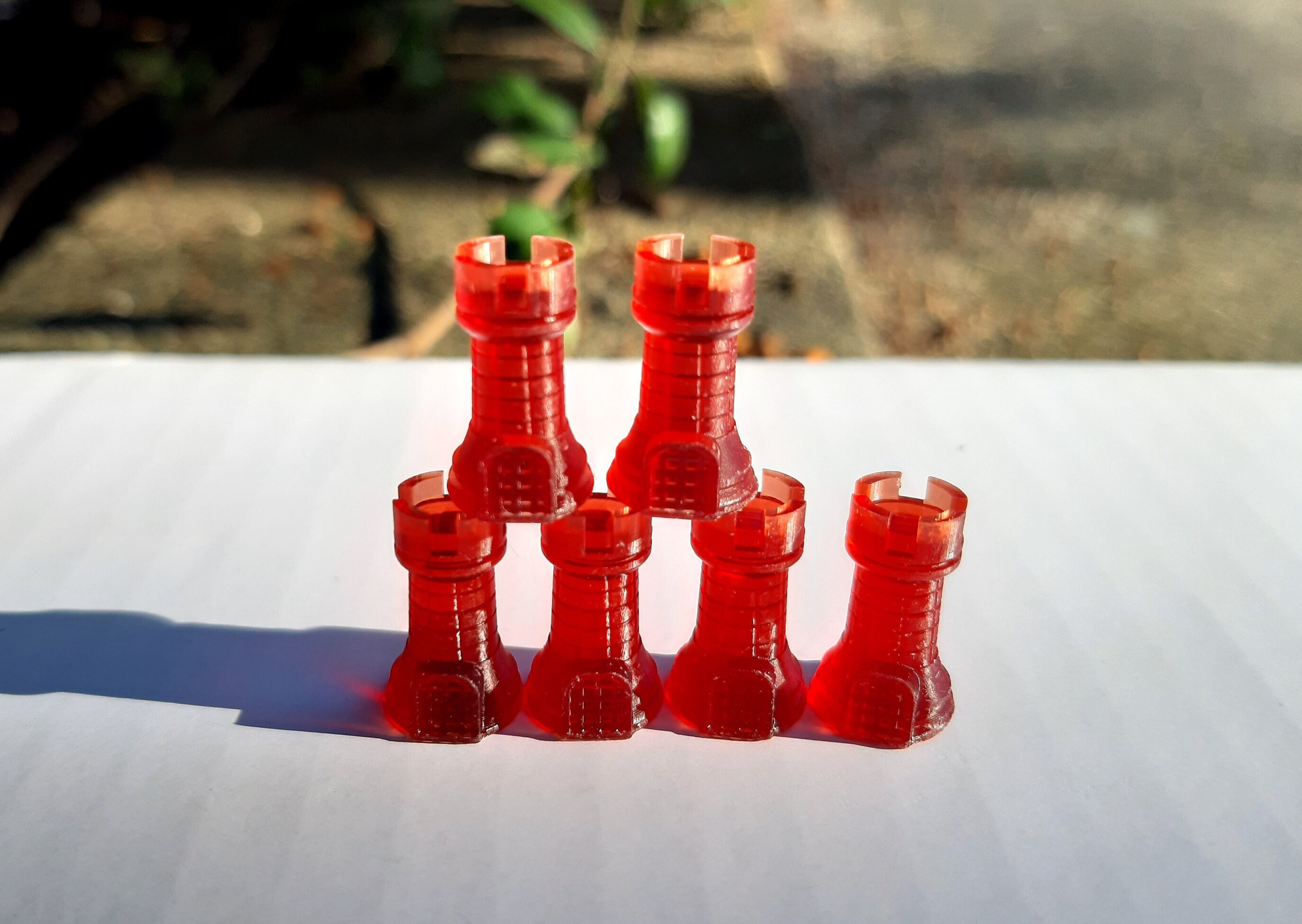 Tower Token, Game Board Token, Red Tower - Etsy