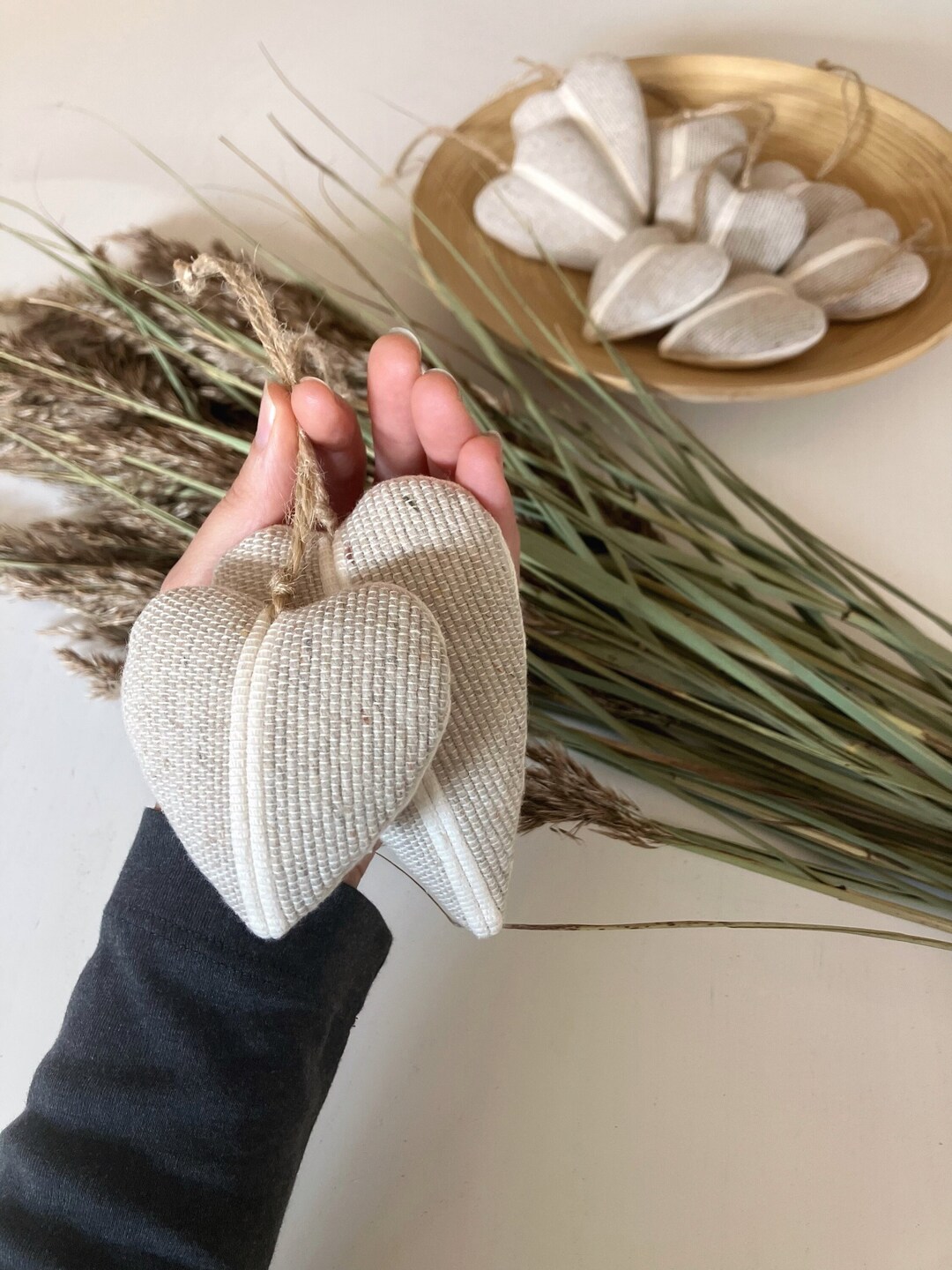 Decorative Fabric Hanging Hearts - Etsy UK