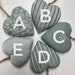 Fabric Hanging Hearts in Sage Green Color Palette Made From Canvas and ...