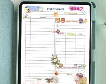 Cute Printable Digital Study Planner - Etsy