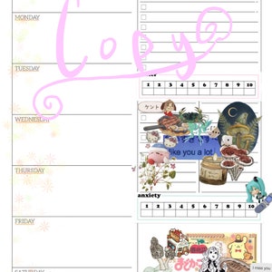 Cute Digital Printable Weekly Planner - Etsy
