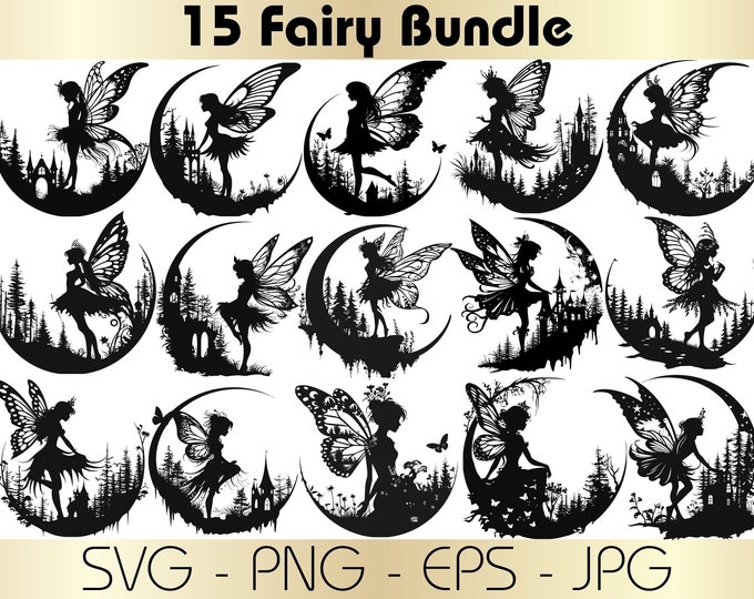 Fairy Svg,fairy Svg Bundle,svg Files for Cricut, Celestial Svg,fairies ...