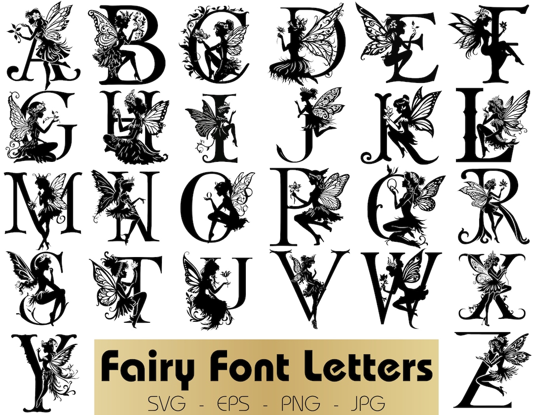 Fairy Letters, Letters SVG, Letters Svg Files, Letters Cut File ...