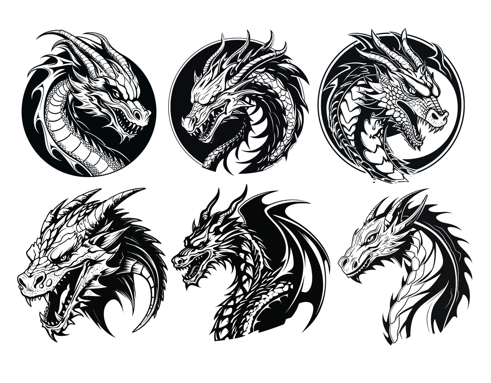 Dragon SVG, Dragon Head Svg, Dragon Vector, Dragon Cut File, Dragon ...