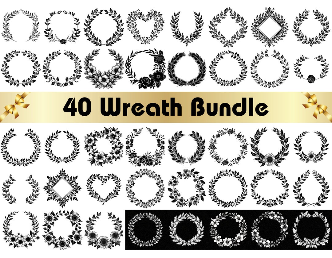 Wreath SVG, Wedding Wreath Svg, Wreath Svg Bundle, Rose Wreath Svg ... Wreath SVG, Wedding Wreath Svg, Wreath Svg Bundle, Rose Wreath Svg ...