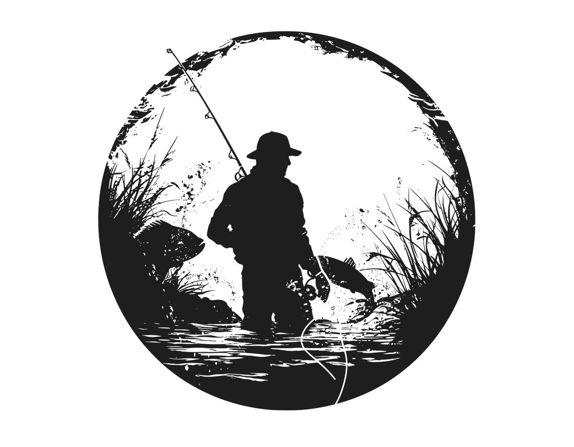 Fisherman Svg, Fishing Svg, Fishing Clipart, Fishing Clipart Png ...