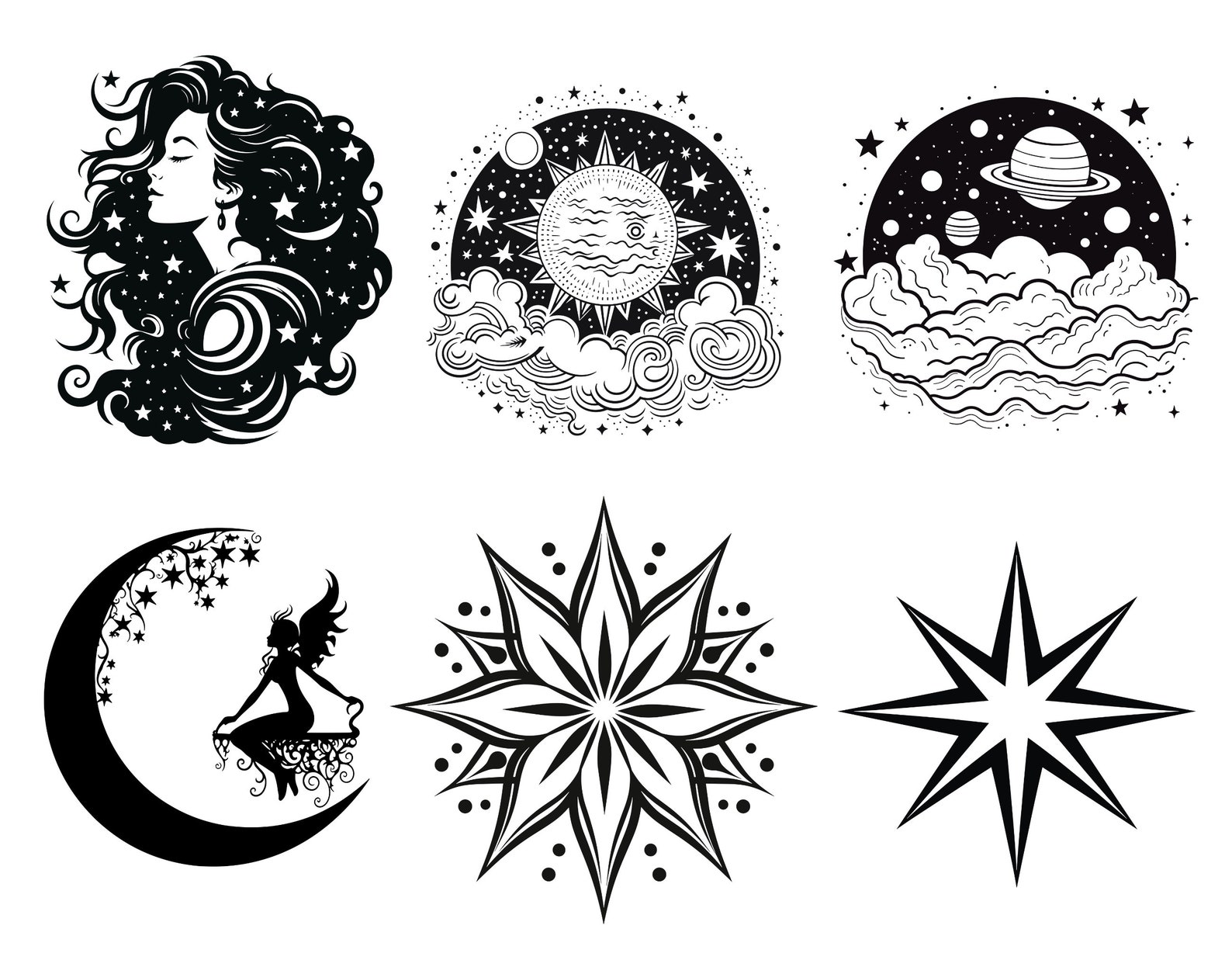 Celestial SVG, Celestial Png,celestial Clipart,celestial Bundle ...
