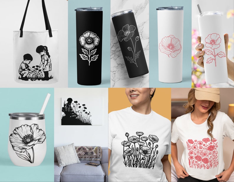 Poppy SVG, Poppies Svg, Poppy Svg File, Poppy Art, Poppy Clipart, Poppy ...