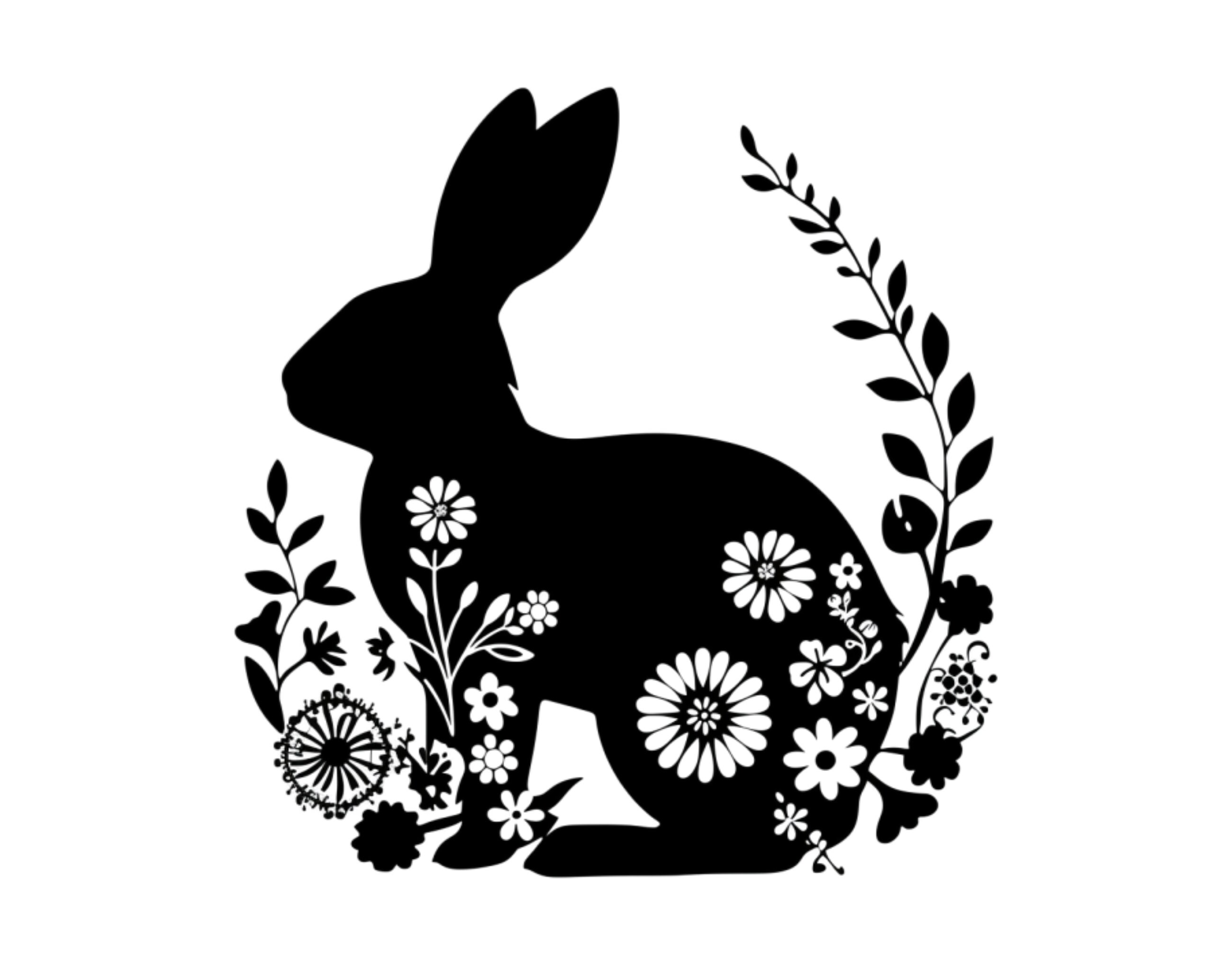 Rabbit Svg, Bunny Svg, SVG Files for Cricut, Rabbit Png, Rabbit Clipart ...