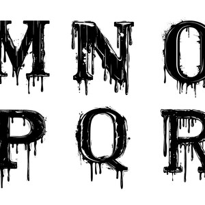 Dripping Letters SVG, Letters SVG, Drip Letters SVG, Letters Svg Files ...
