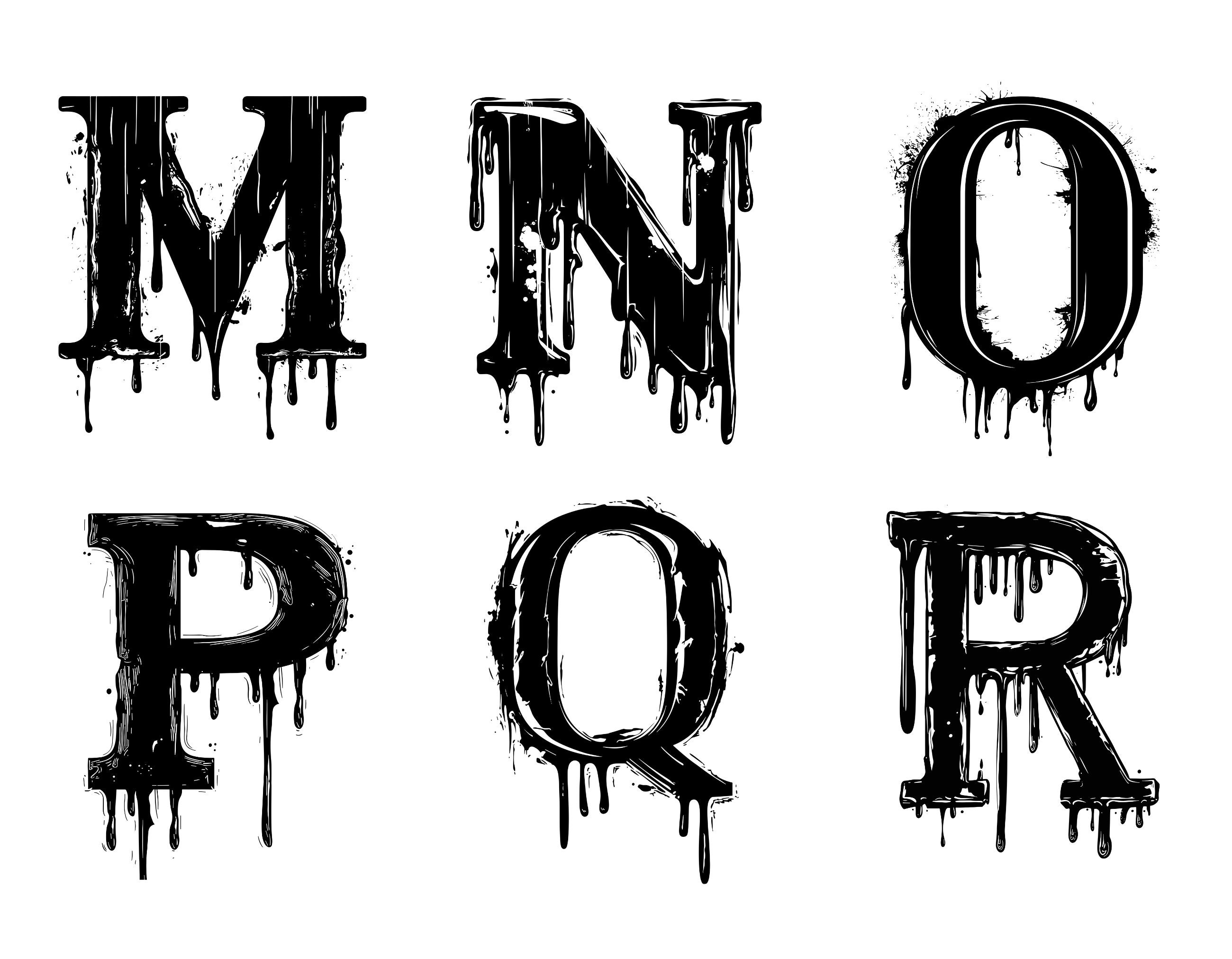 Dripping Letters SVG, Letters SVG, Drip Letters SVG, Letters Svg Files ...