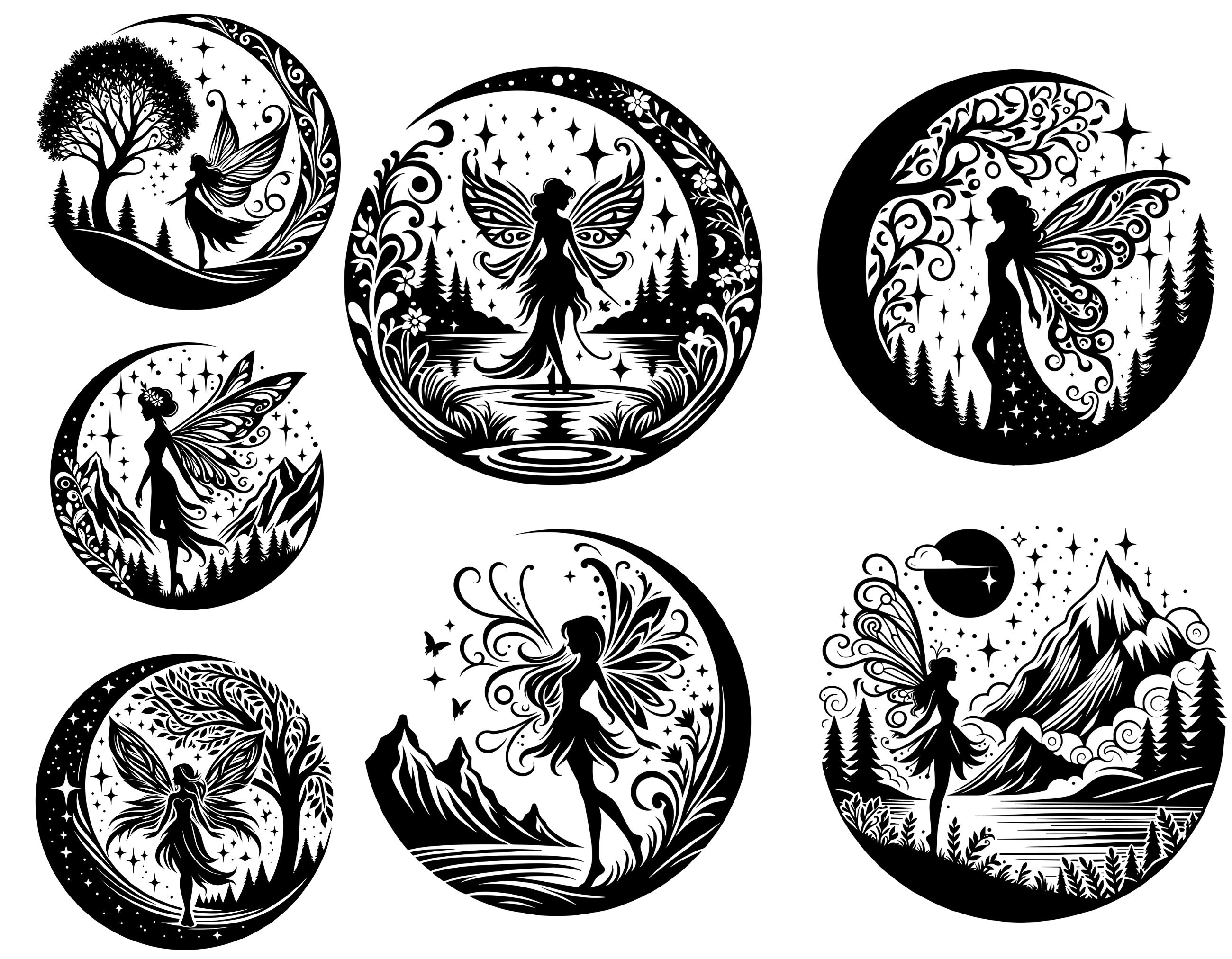 Fairy Svg,fairy Svg Bundle,svg Files for Cricut, Celestial Svg,fairies ...