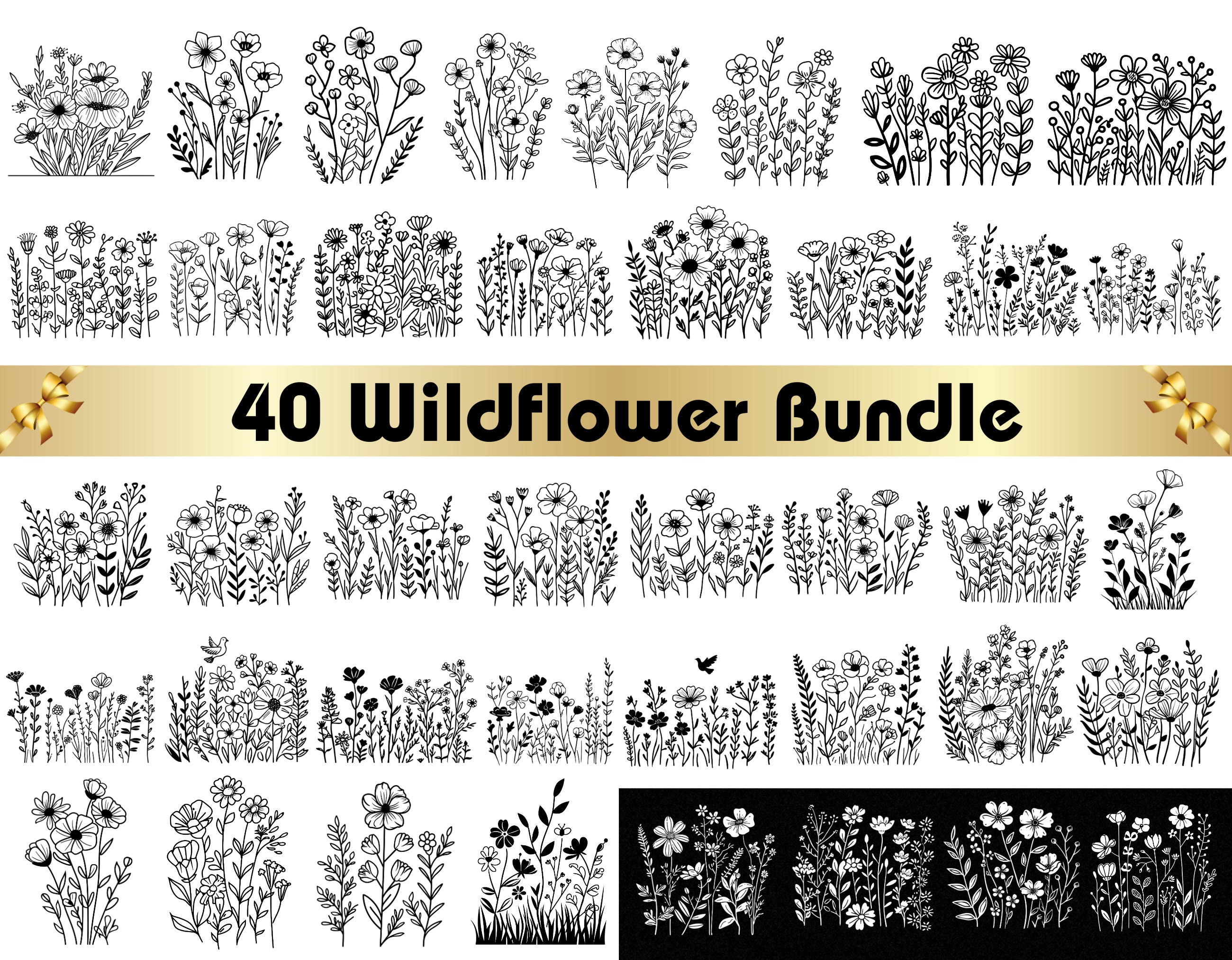 Wildflower SVG, Wildflower Vector, Wildflower Bundle Svg,wildflower ...