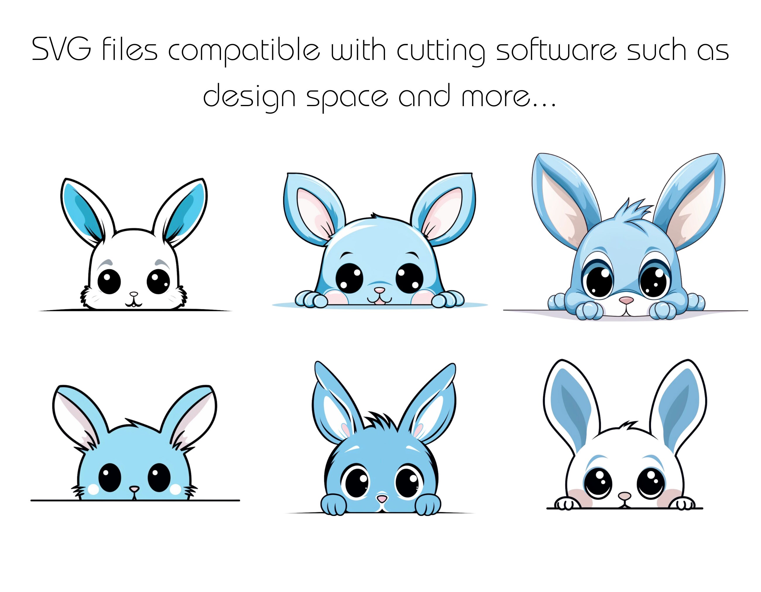 Bunny Svg, Peeking Bunny SVG, Cute Bunny Svg, Cute Bunny Clipart ...
