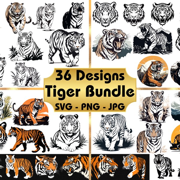 Tiger Svg - Etsy