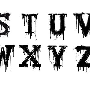 Dripping Letters SVG, Letters SVG, Drip Letters SVG, Letters Svg Files ...