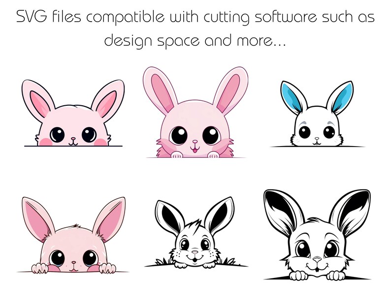 Bunny Svg Peeking Bunny SVG Cute Bunny Svg Cute Bunny - Etsy